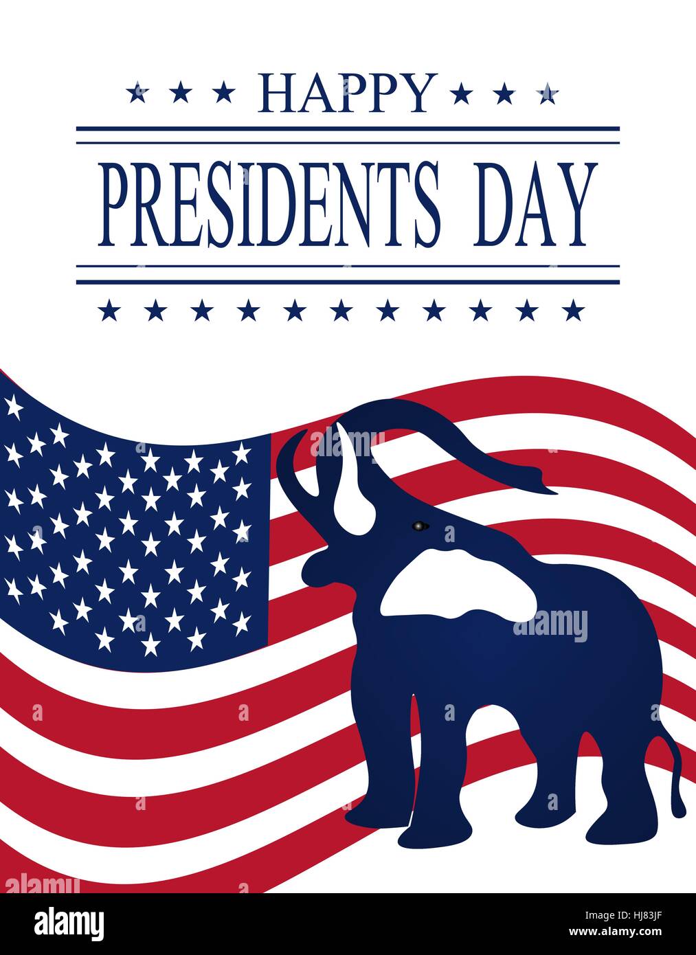 Presidents Day. Greeting card with symbols. illustrations Stock Vector ...