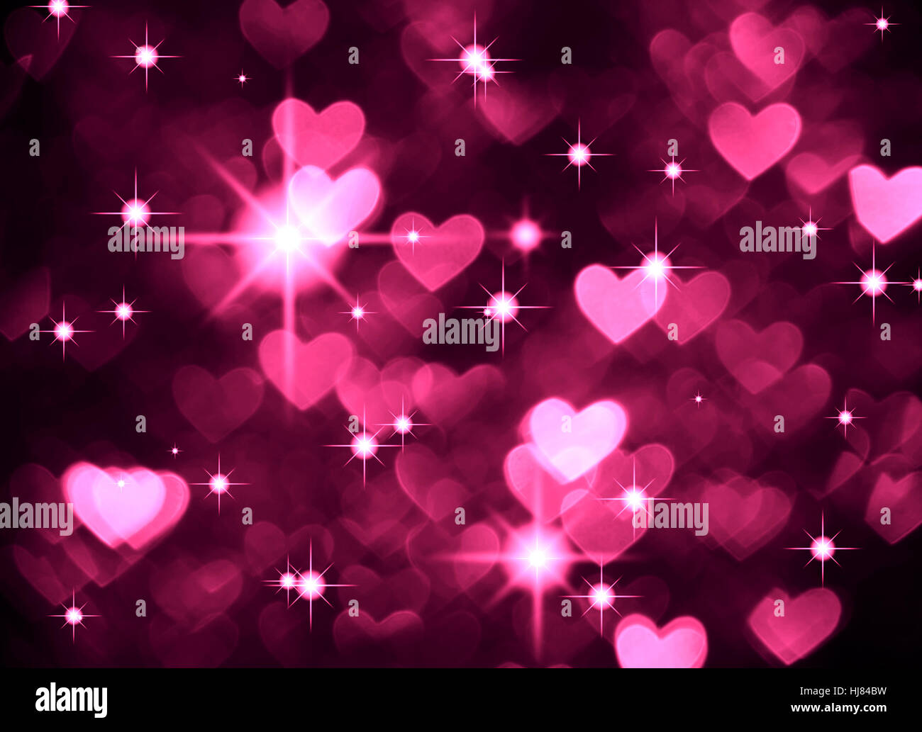 Heart background boke photo, dark magenta color. Abstract holiday ...