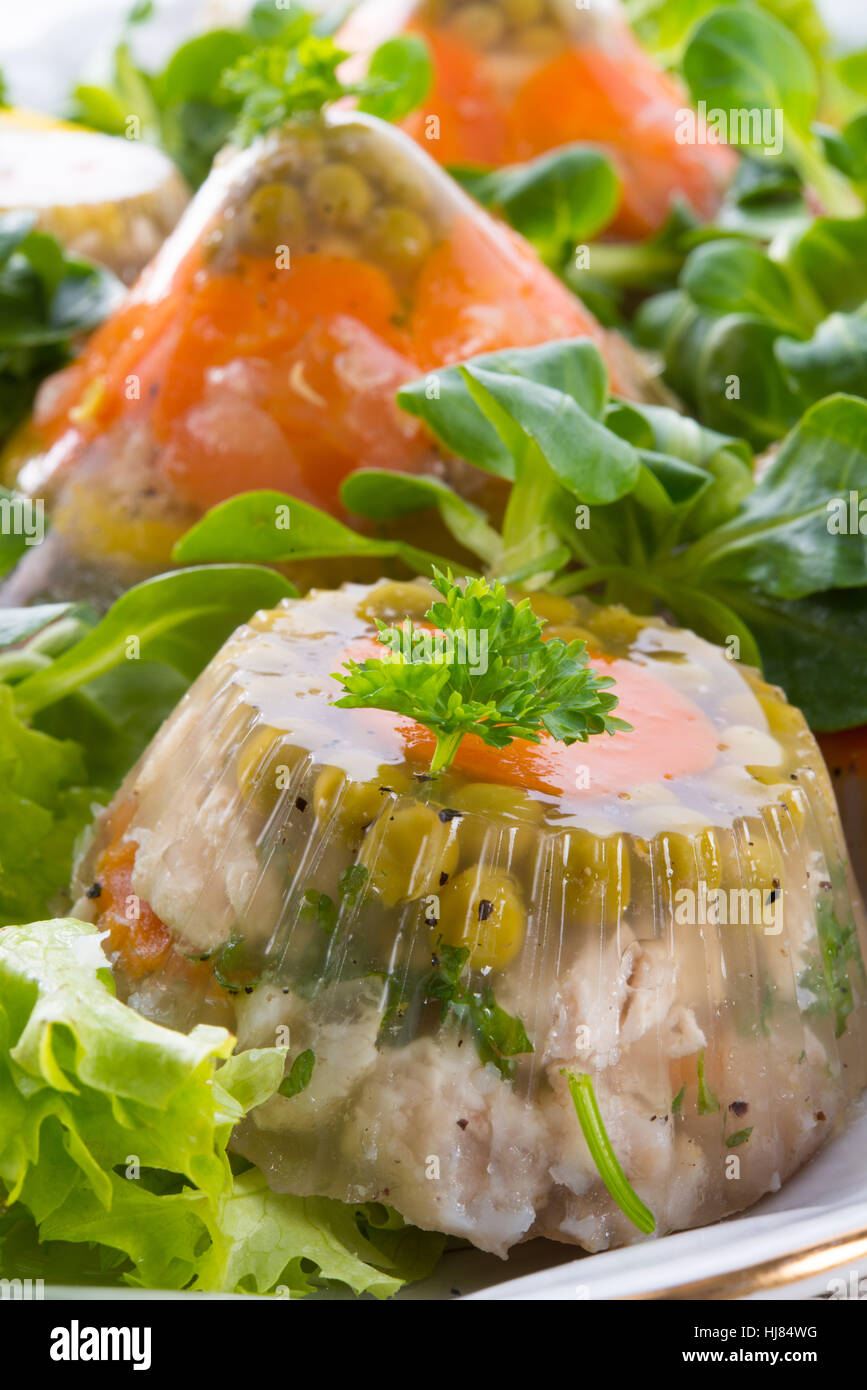 food, aliment, easter, jelly, aspic, lemon, citron, pork, salad, meat ...