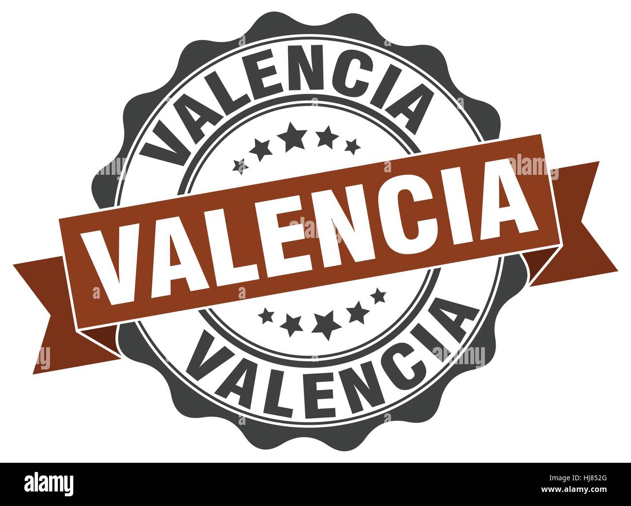 Valencia round ribbon seal Stock Vector Image & Art - Alamy