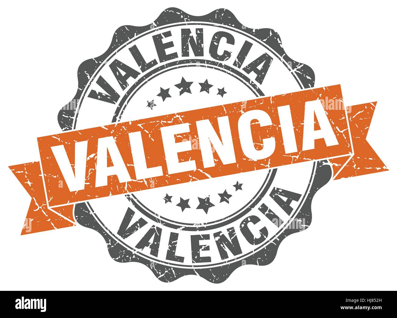 Valencia round ribbon seal Stock Vector Image & Art - Alamy