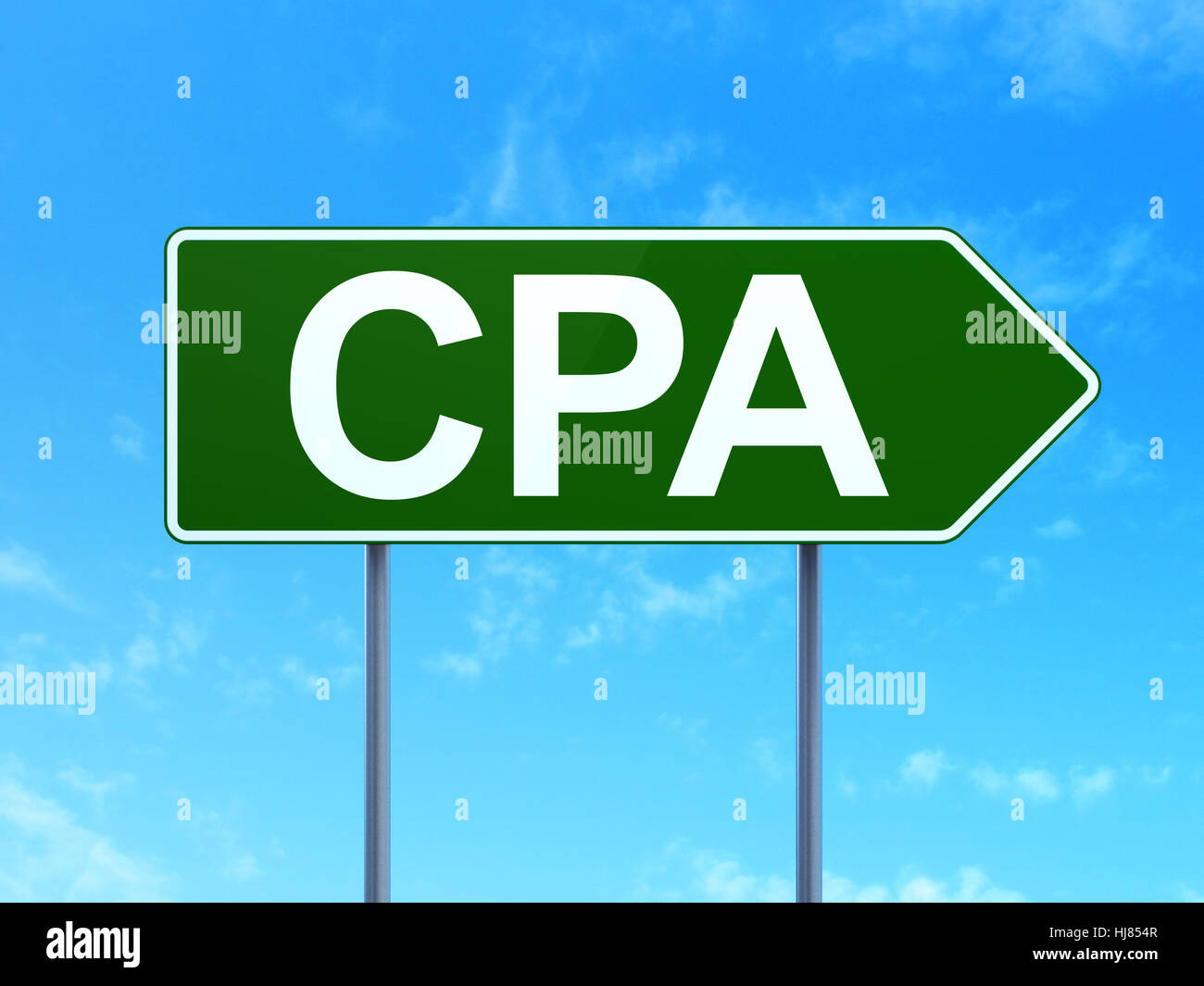 Finance concept: CPA on road sign background Stock Photo - Alamy