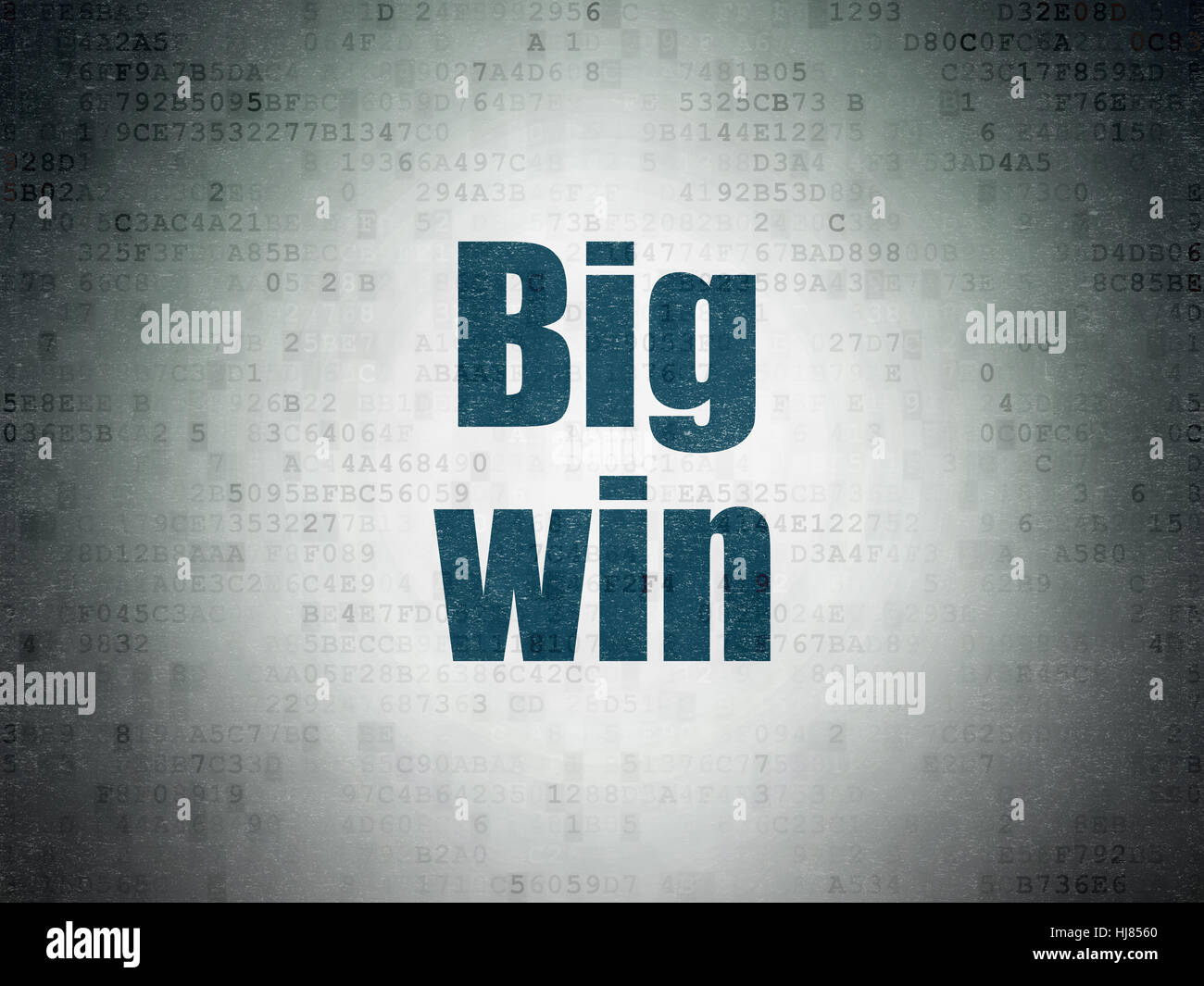Business concept: Big Win on Digital Data Paper background Stock Photo ...