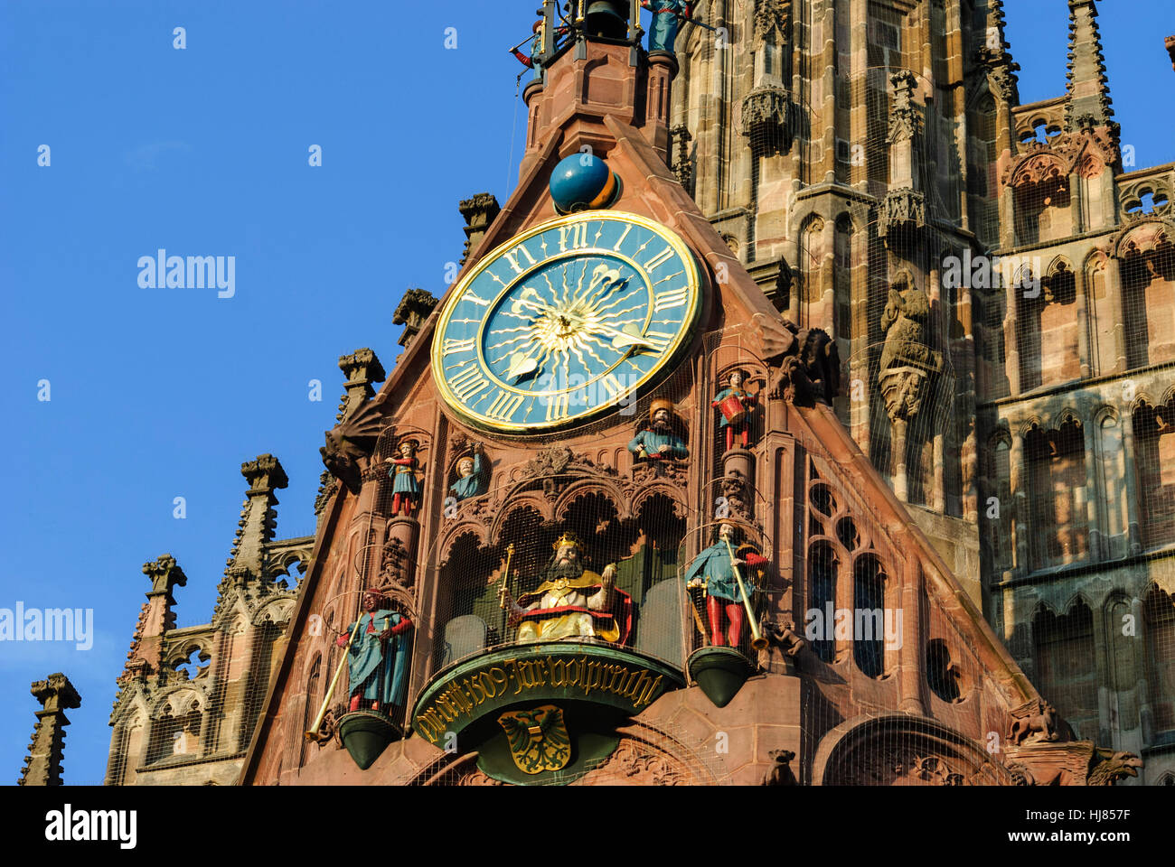 Nürnberg, Nuremberg: Old Town; Central market; Frauenkirche (Church of ...