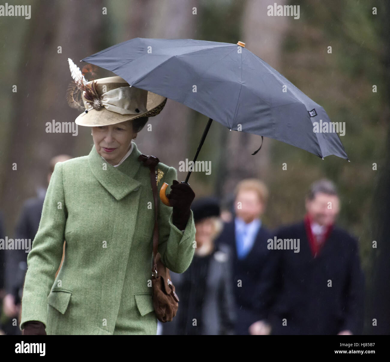 The Royal family attend teh church of St Mary Magdalene on the ...