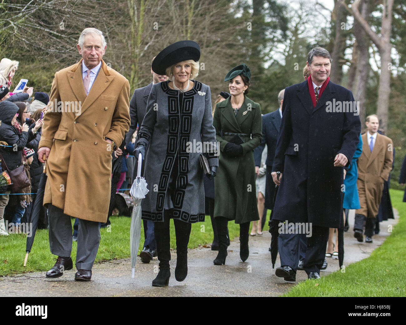 The Royal family attend teh church of St Mary Magdalene on the ...