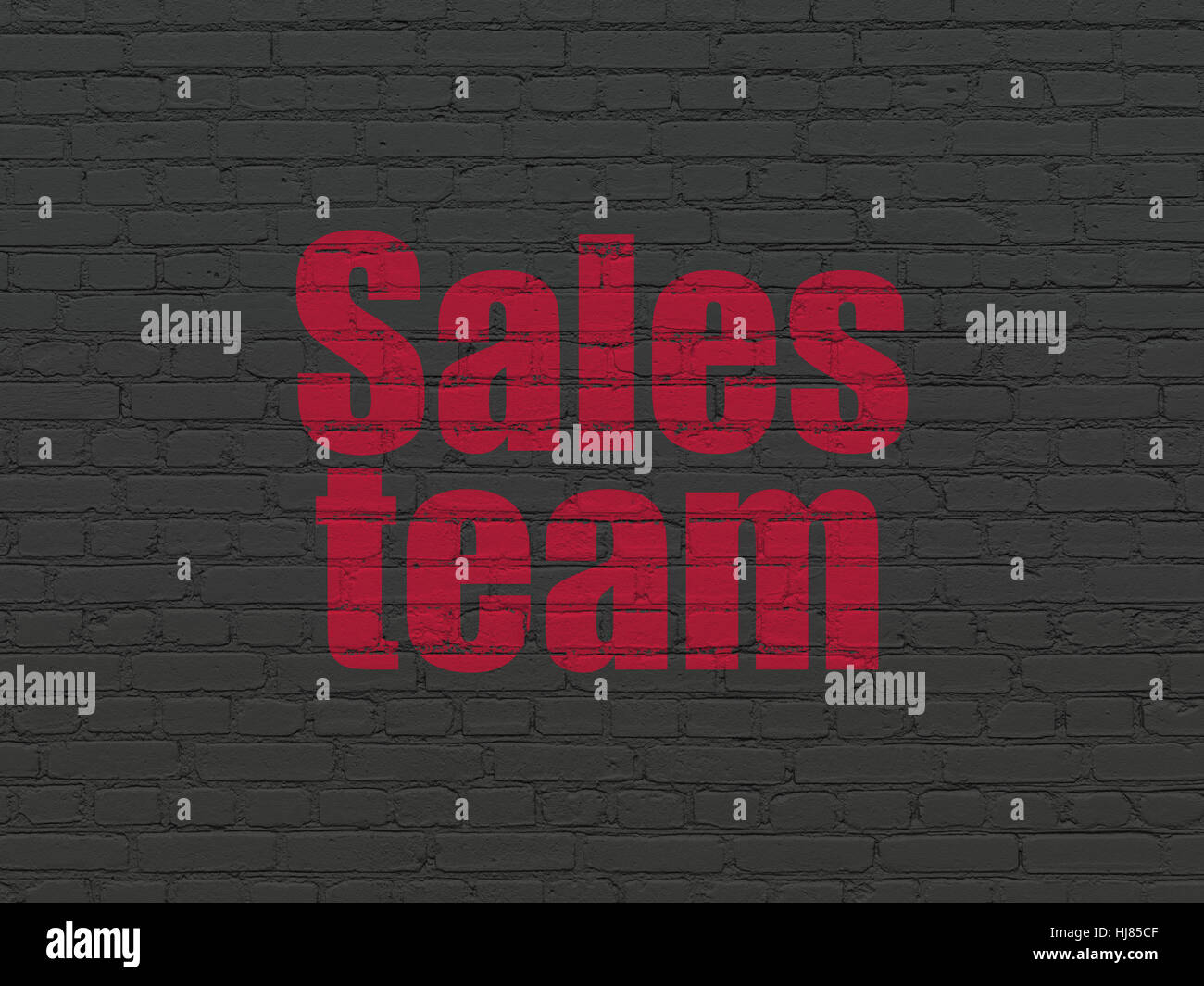 Marketing concept: Sales Team on wall background Stock Photo - Alamy