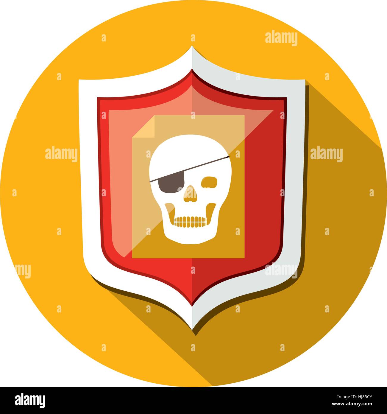 Skull icon shield on Stock Vector Images - Alamy