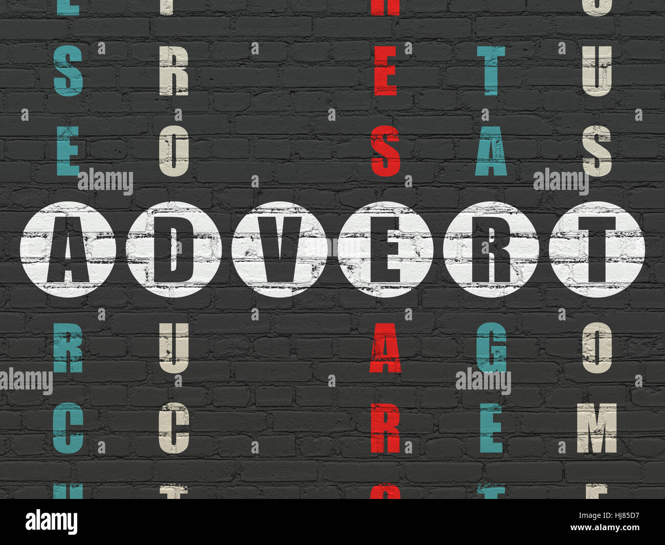 Advertising concept: Advert in Crossword Puzzle Stock Photo - Alamy