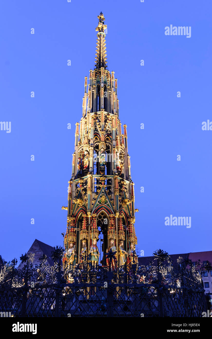 Beautiful fountain nuremberg hi-res stock photography and images - Alamy