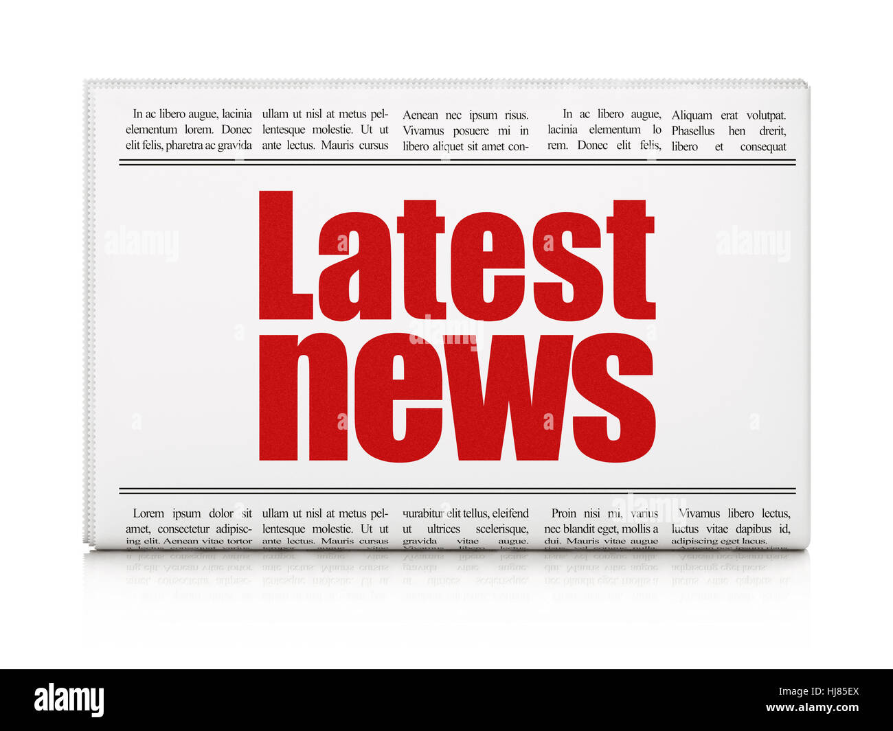News concept: newspaper headline Latest News Stock Photo - Alamy