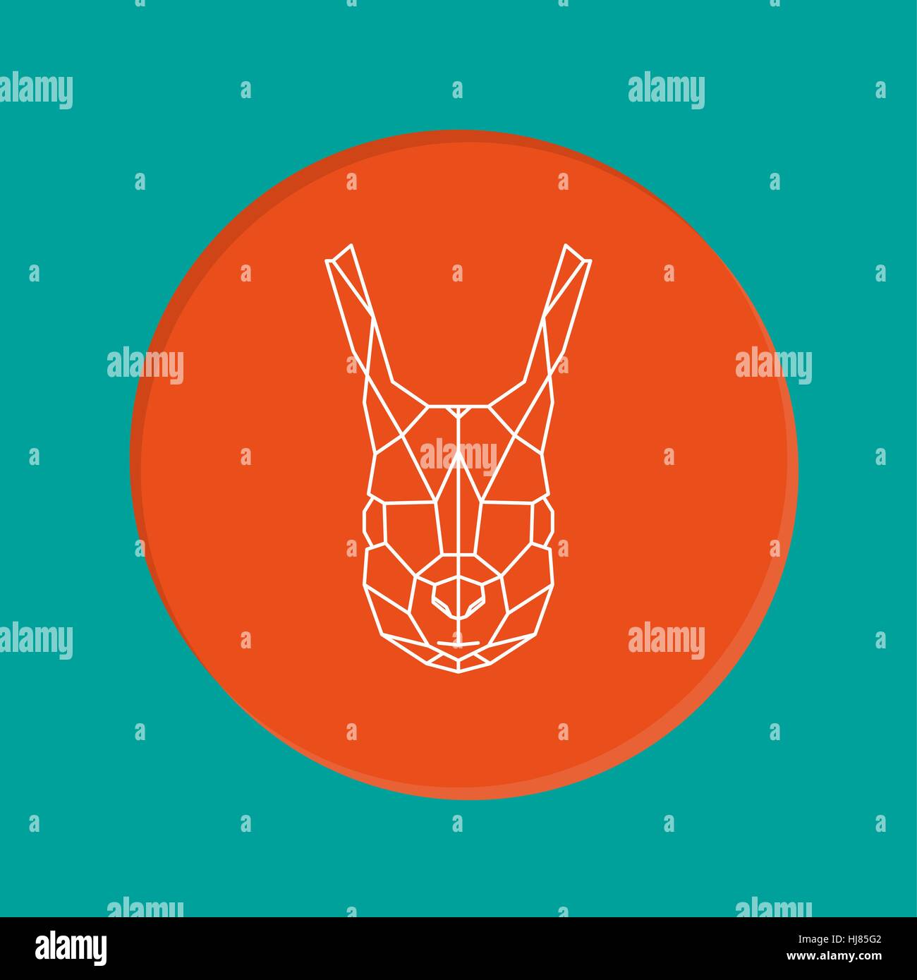 Squirrel geometric head icon. Vector illustration Stock Vector Image ...