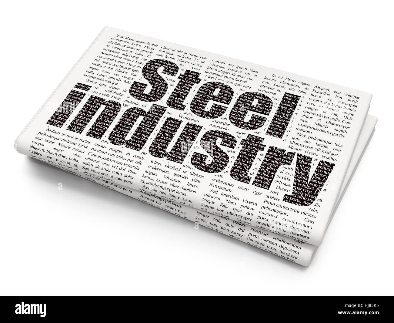 Industry concept: Steel Industry on Newspaper background Stock Photo ...