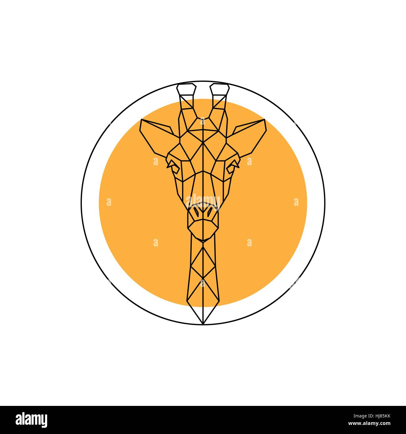 Isolated polygonal giraffe design hi-res stock photography and images ...