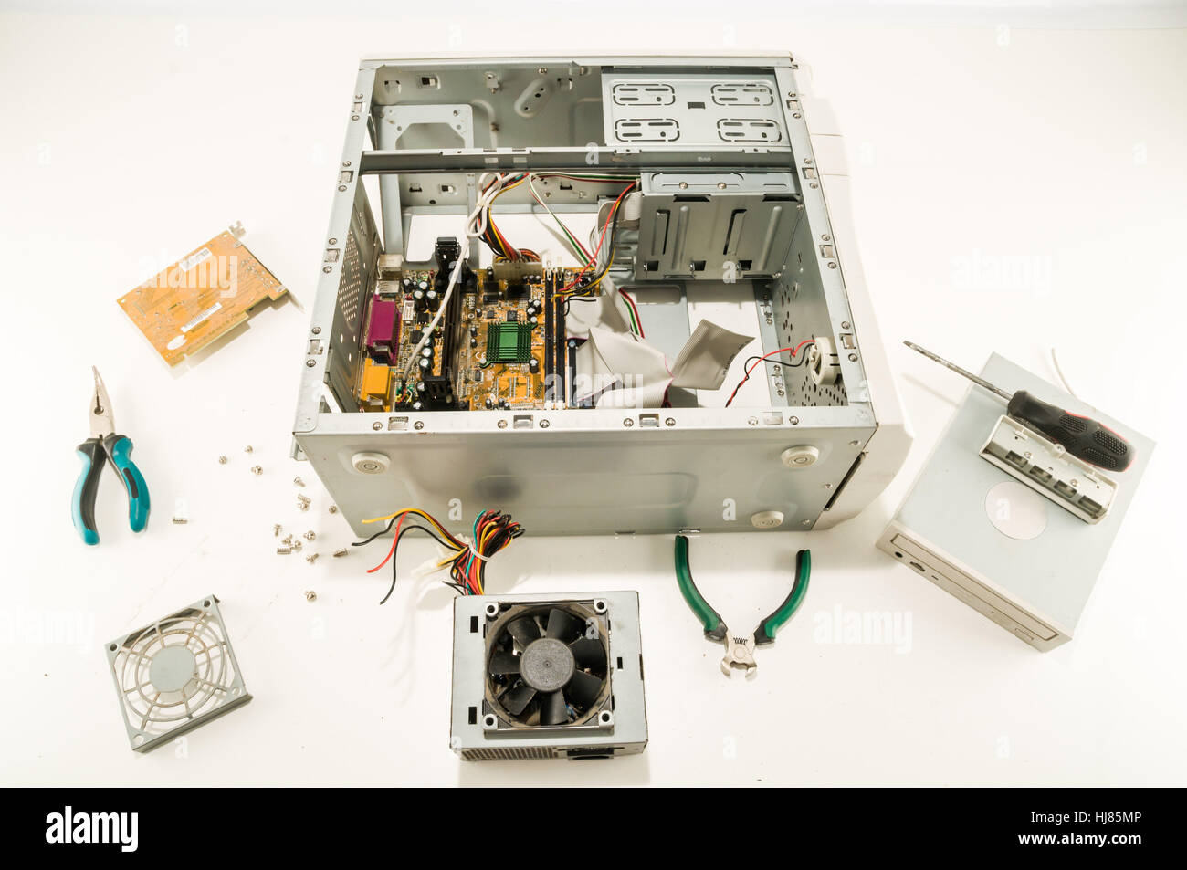 Photo picture of Computer repair concept disassembled pc Stock Photo ...