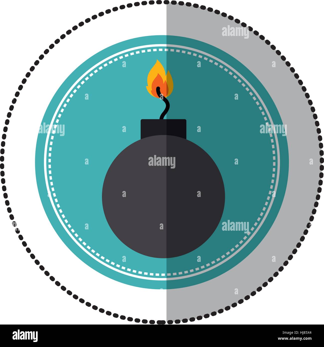 Bomb Explosion weapon icon vector illustration graphic design Stock ...