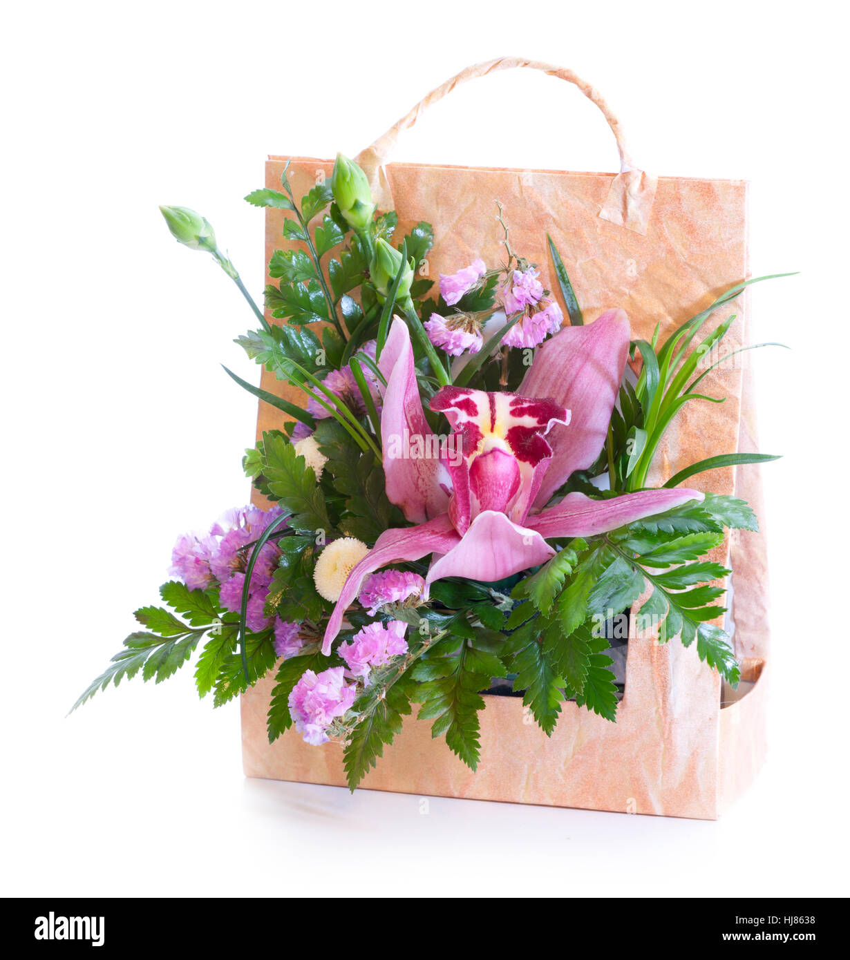 Bright flower bouquet isolated on white Stock Photo - Alamy