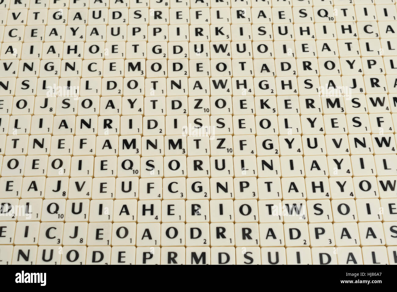 Scrabble-type plastic tiles - illustrating concepts of literacy ...