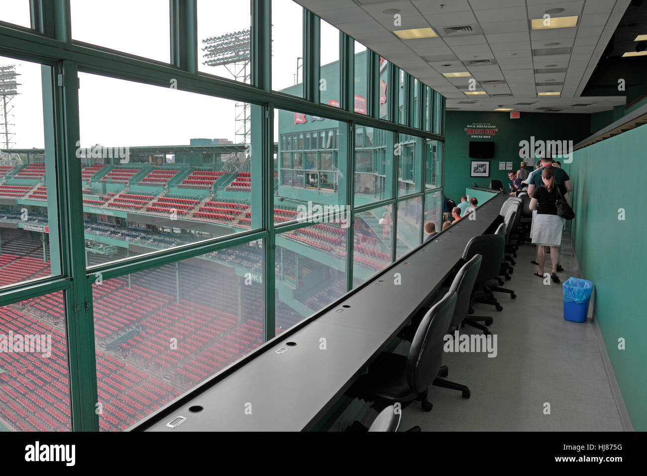 Dick Bresciani 'Bresh Box' Press box in Fenway Park, home of the Boston ...