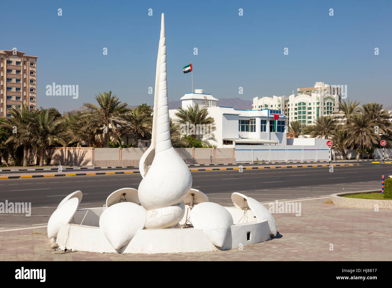 Statue at the promenade in the city of Fujairah, UAE Stock Photo - Alamy
