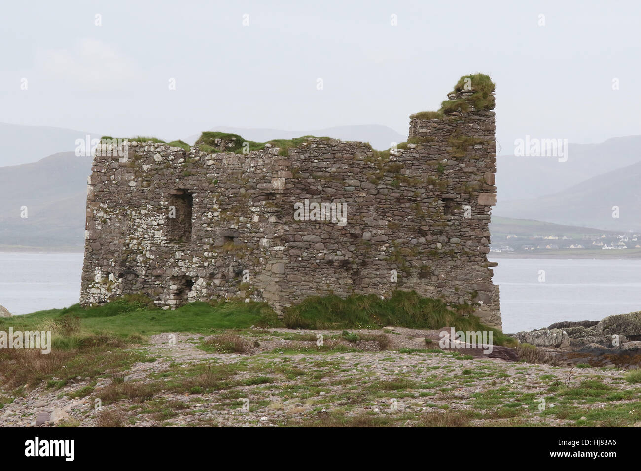 Ballinskelligs Castle at Ballinskelligs in County Kerry, Ireland Stock ...