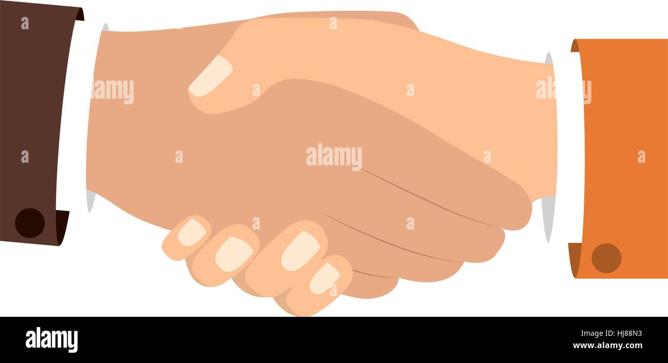 colorful silhouette with greeting of hand vector illustration Stock ...