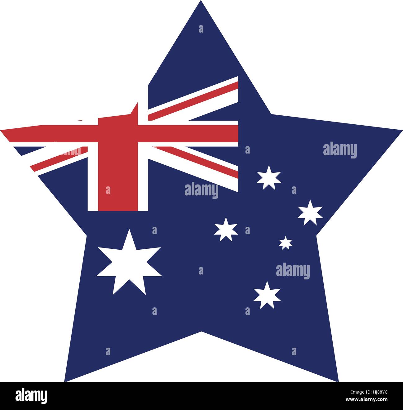 australian flag shape star icon vector illustration eps 10 Stock Vector ...