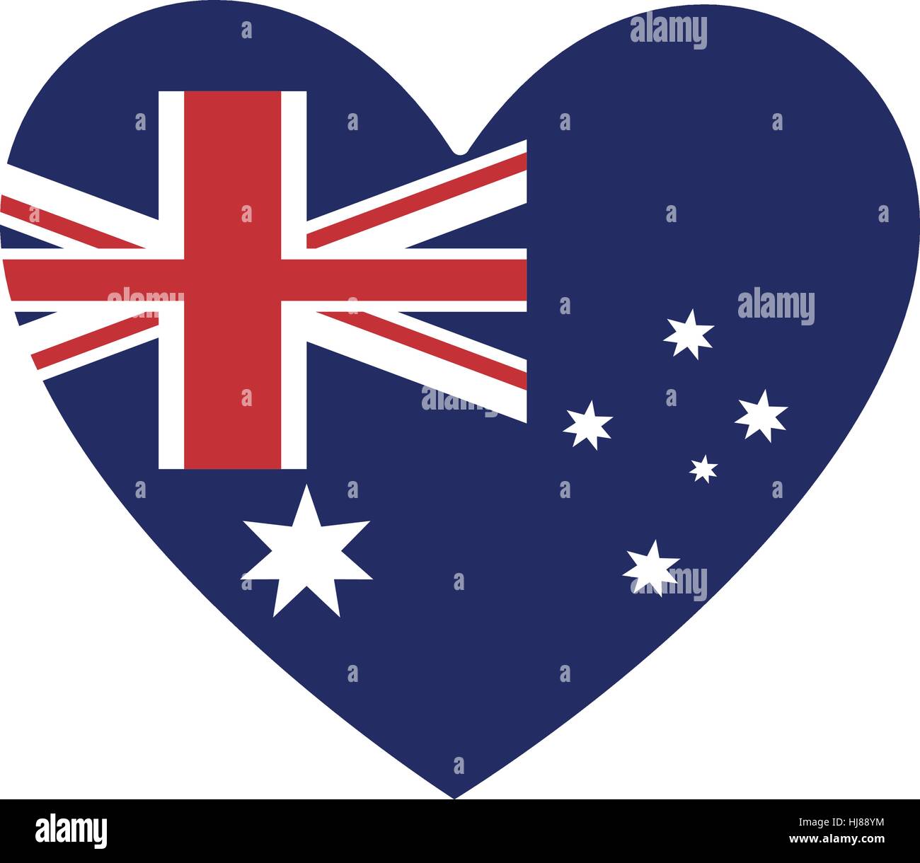 Heart shape australian flag icon hi-res stock photography and images ...
