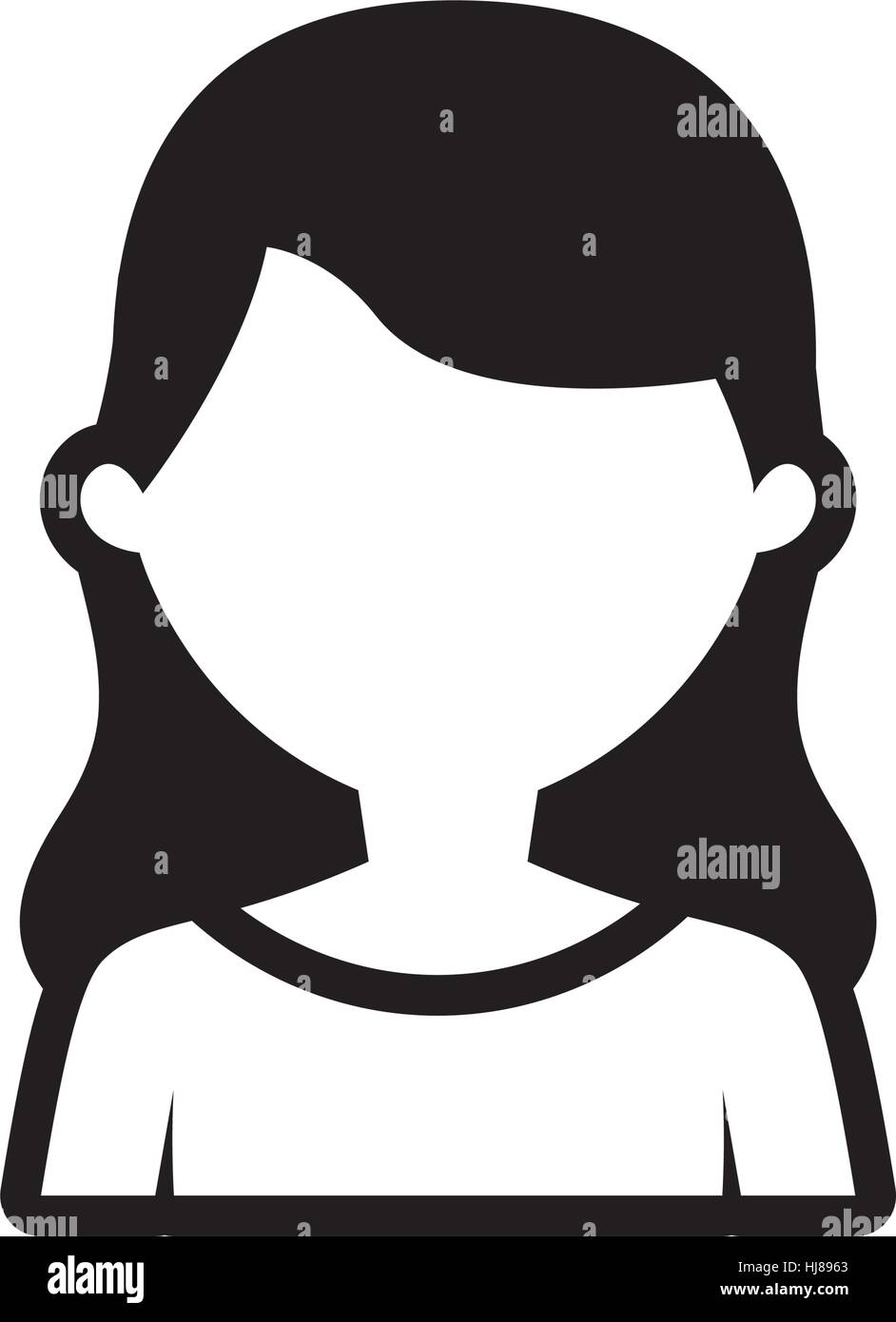 avatar woman employee work outline vector illustration eps 10 Stock ...