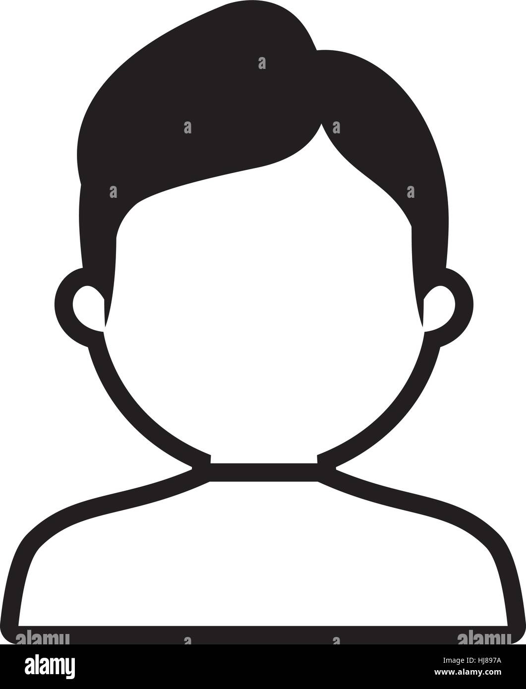 avatar man worker profile outline vector illustration eps 10 Stock ...