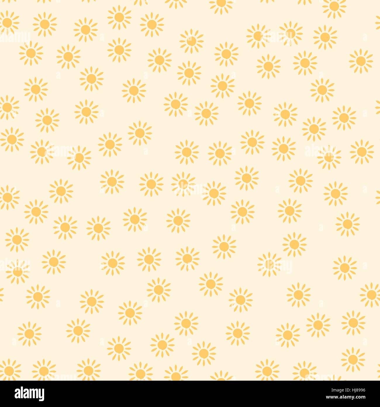 Summer sun seamless pattern on light background Stock Vector Image ...