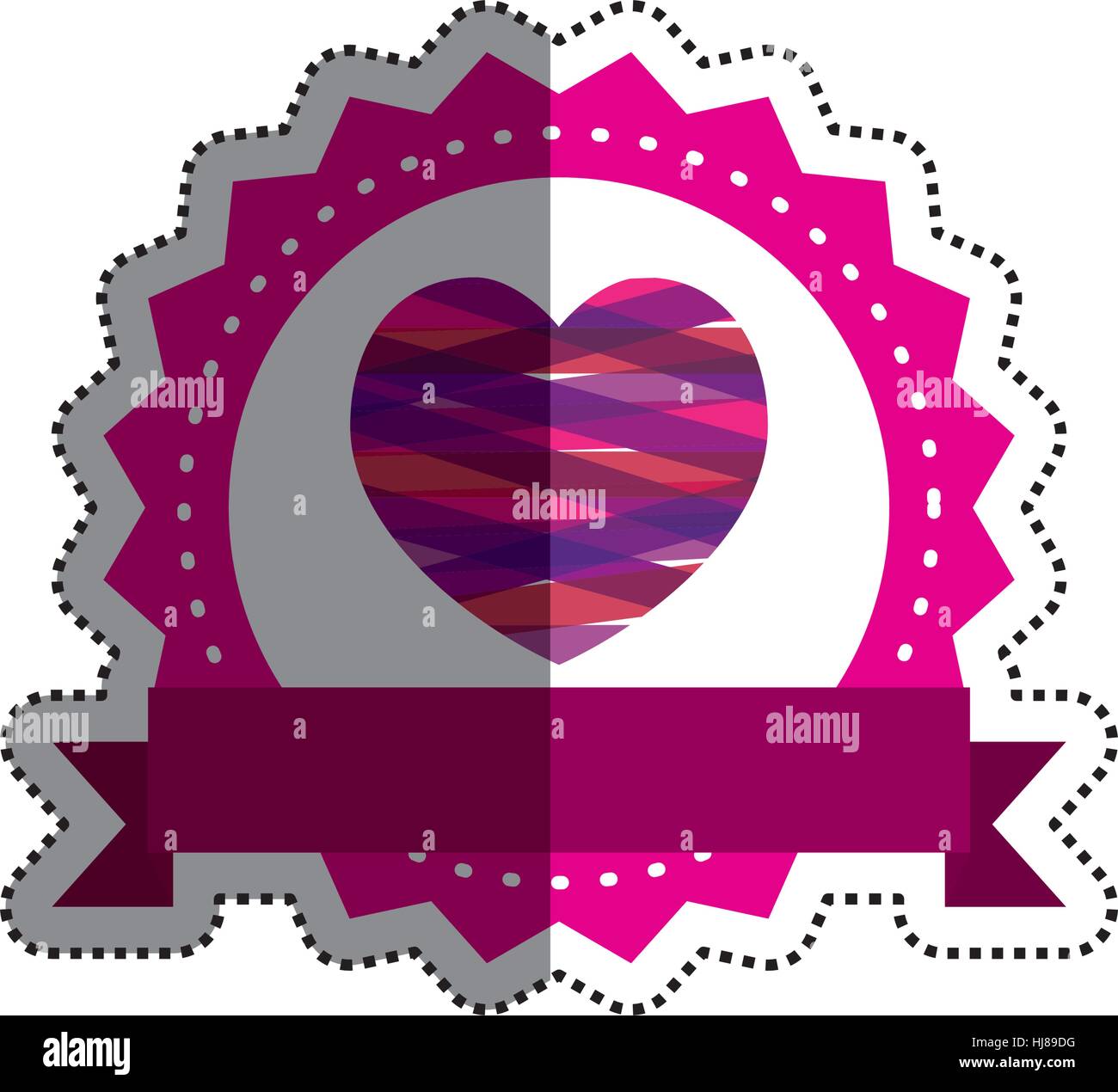 Romantic heart concept icon vector illustration graphic design Stock ...