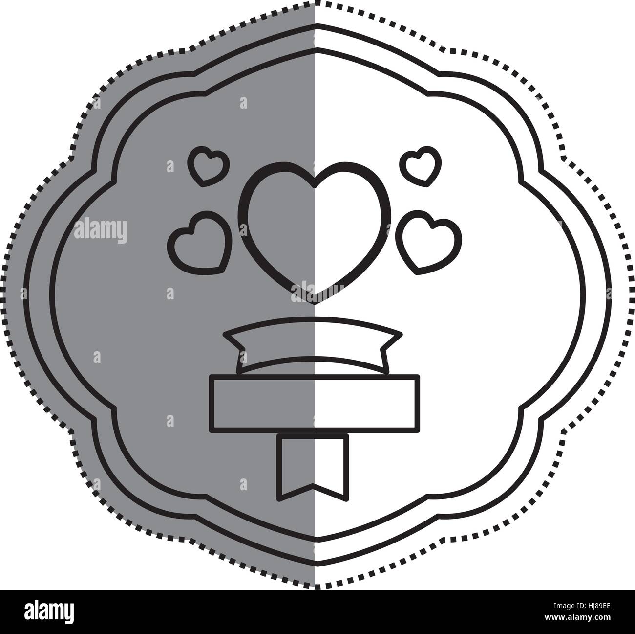 Romantic heart concept icon vector illustration graphic design Stock ...