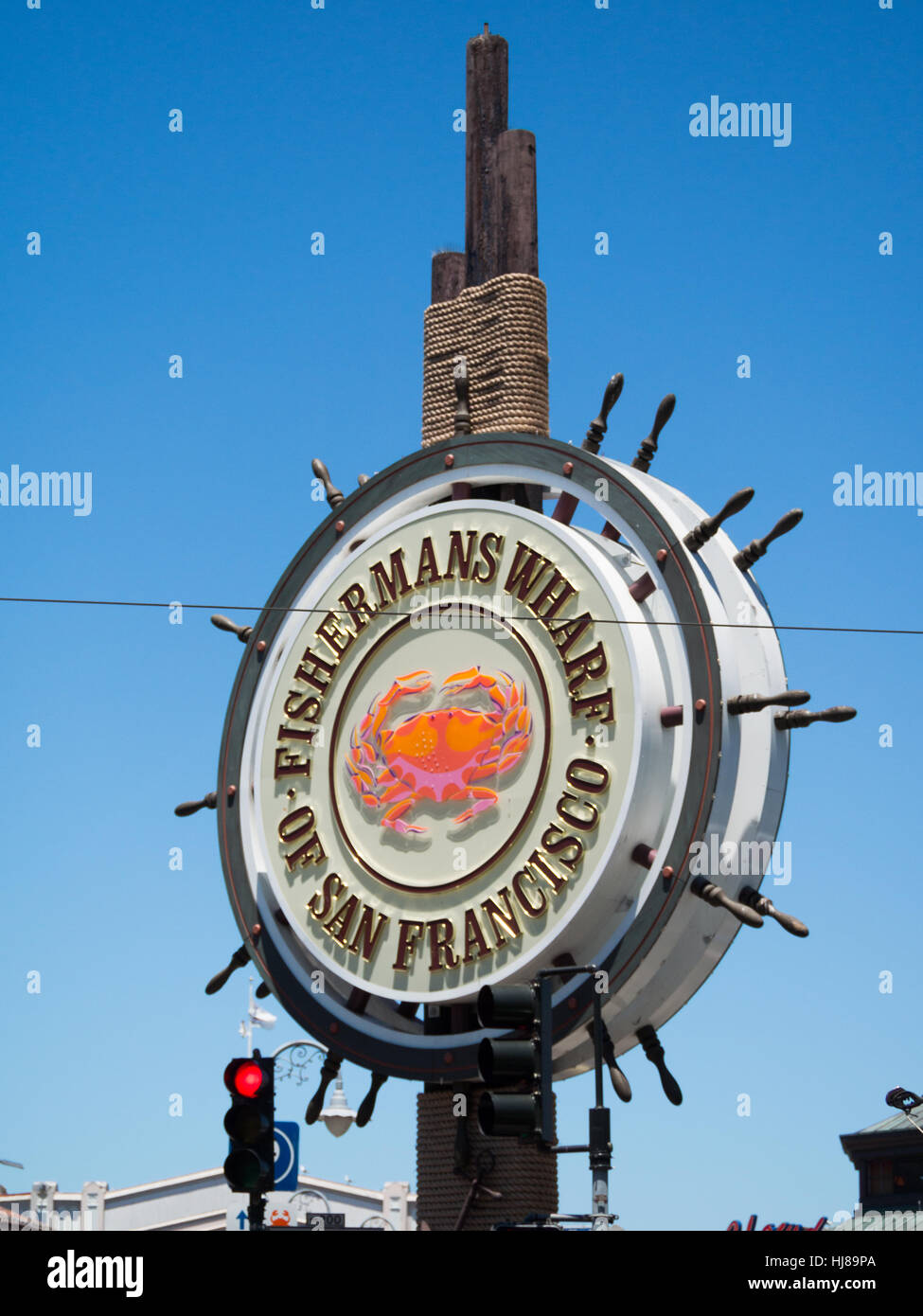San Francisco Fishermans Wharf sign Stock Photo - Alamy