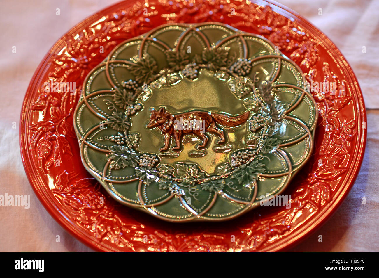 Bordallo Pinheiro Portuguese ceramics Stock Photo - Alamy
