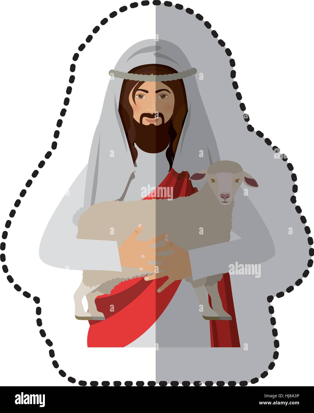 Jesus carrying lamb hi-res stock photography and images - Alamy