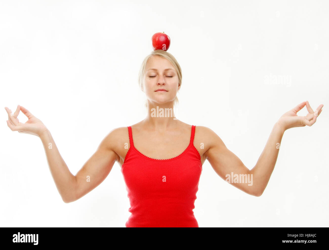 Woman in balance Stock Photo - Alamy
