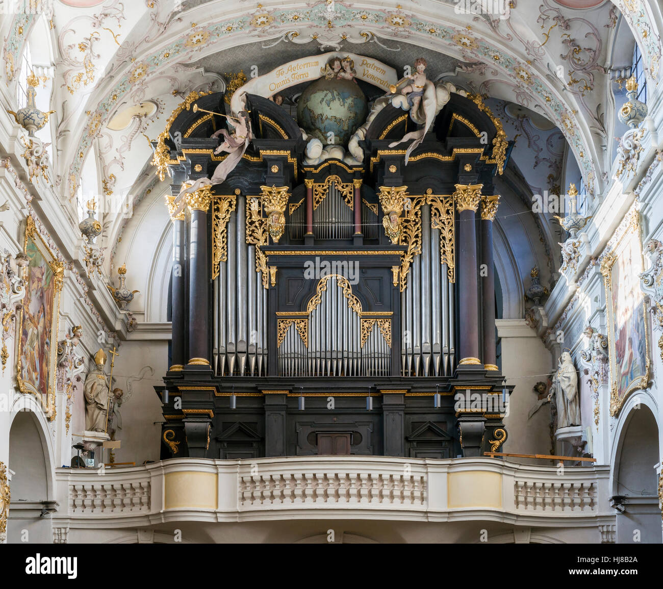 Organ, St. Emmeram's Abbey, Thurn and Taxis, palace, rococo, Regensburg ...
