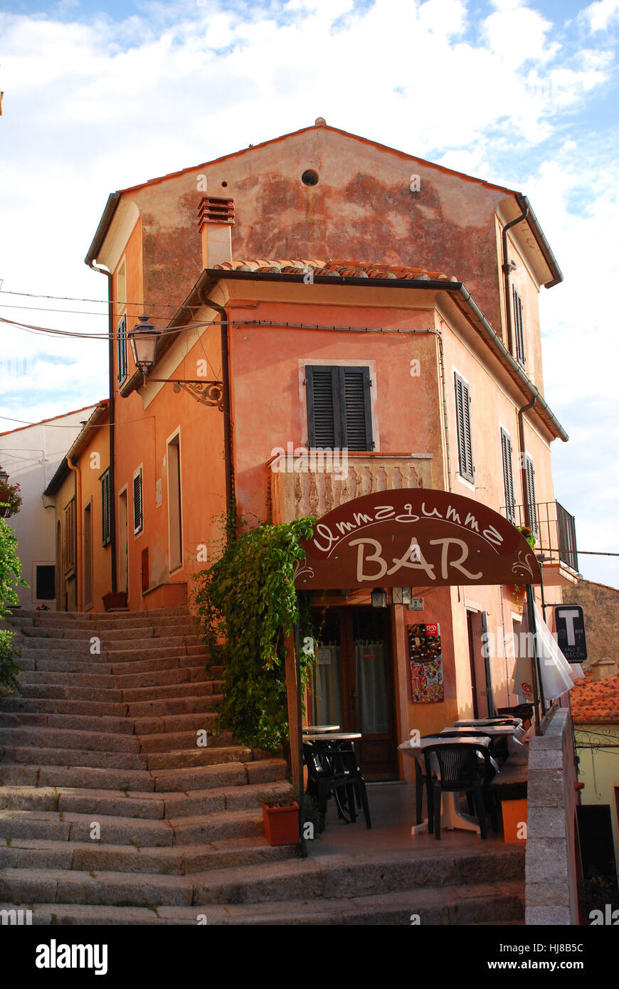Village bar Poggio island Elba Tuscany Italy Stock Photo - Alamy