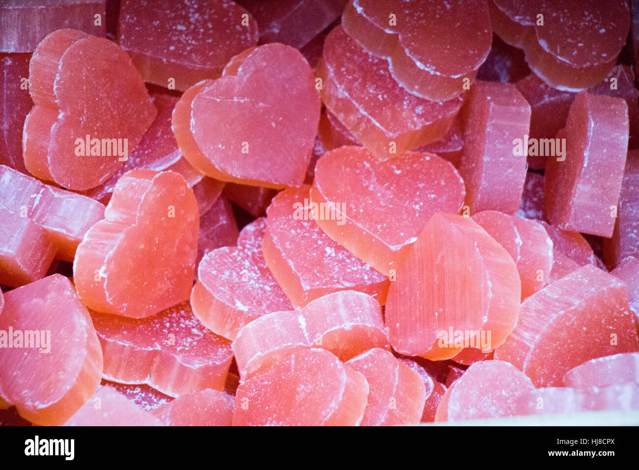 colorful fragrant bars of soap in the shape of heart and Stock Photo ...