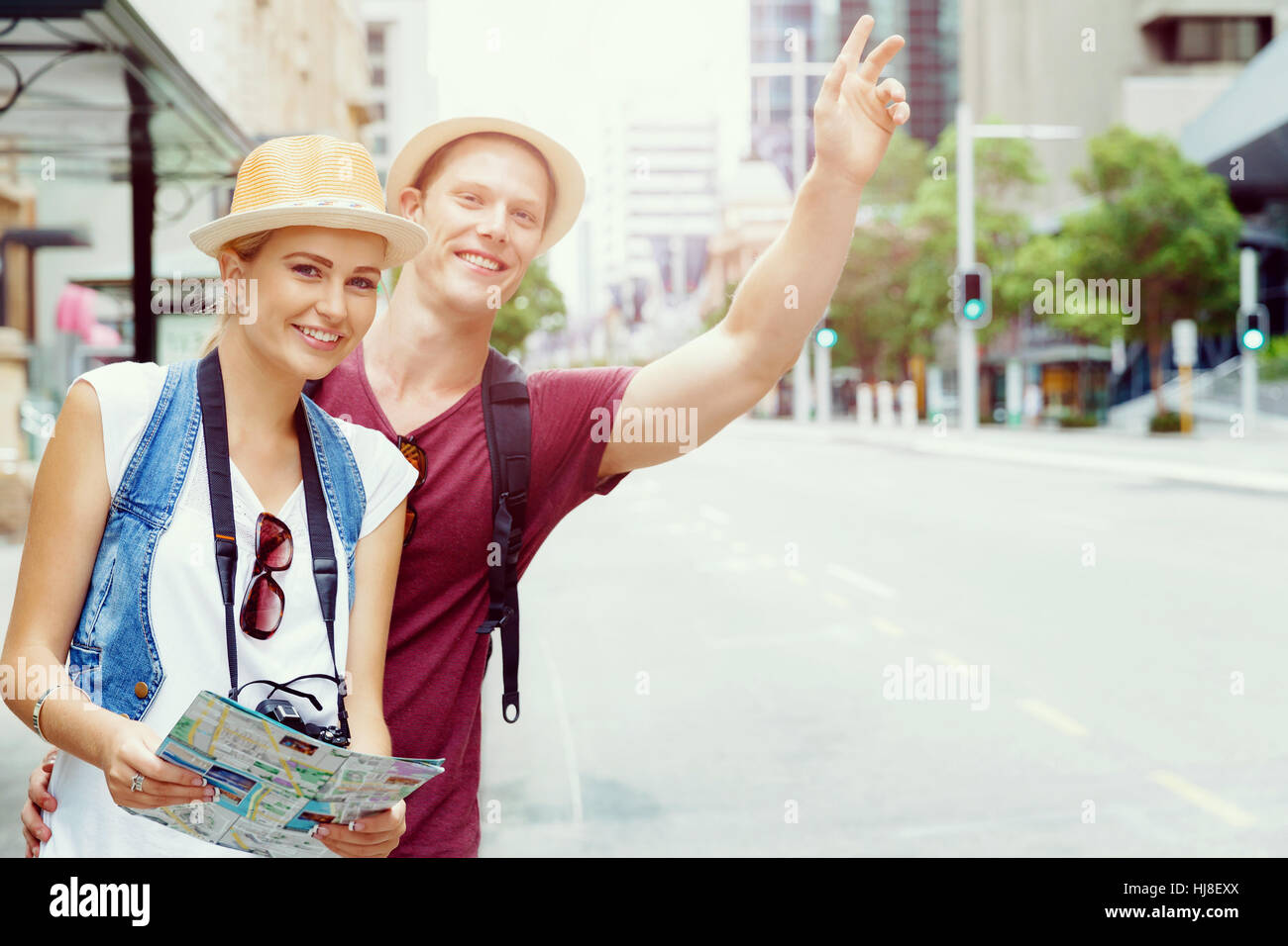 Two friends female tourists hi-res stock photography and images - Alamy