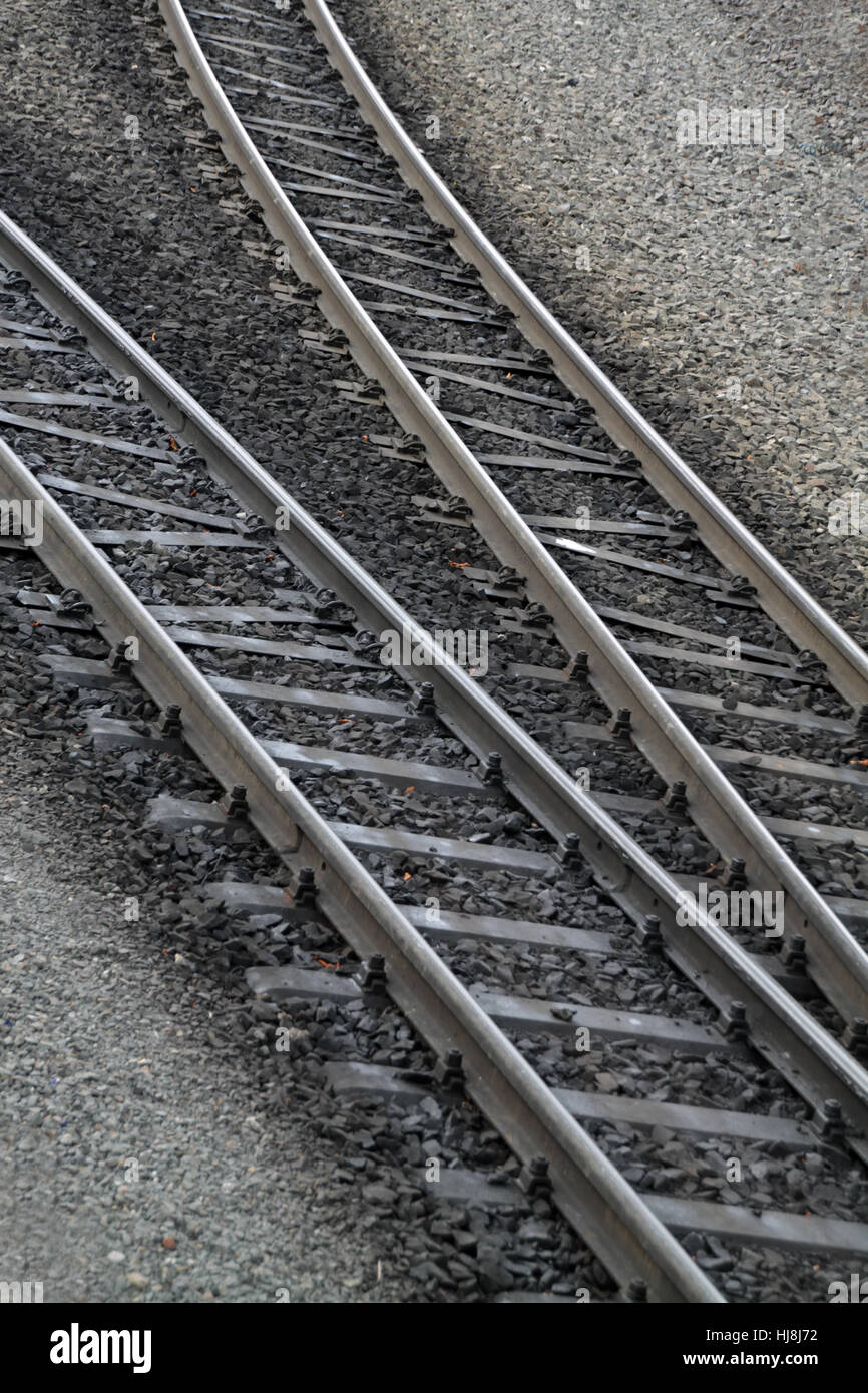 rails of miniature railway Stock Photo - Alamy