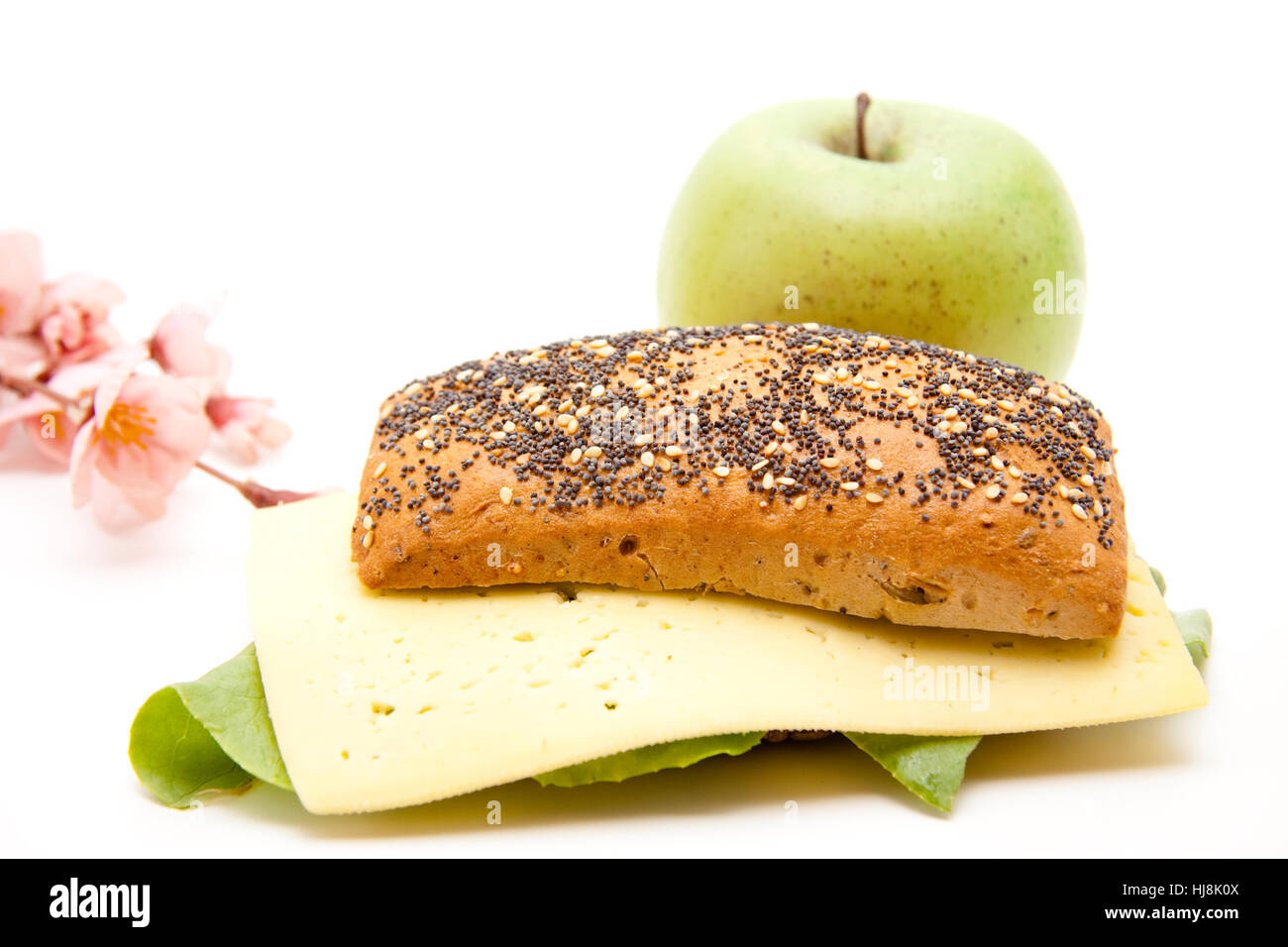 fruit, apples, apple, cheese, roll, kaiser, food, aliment, fruit ...