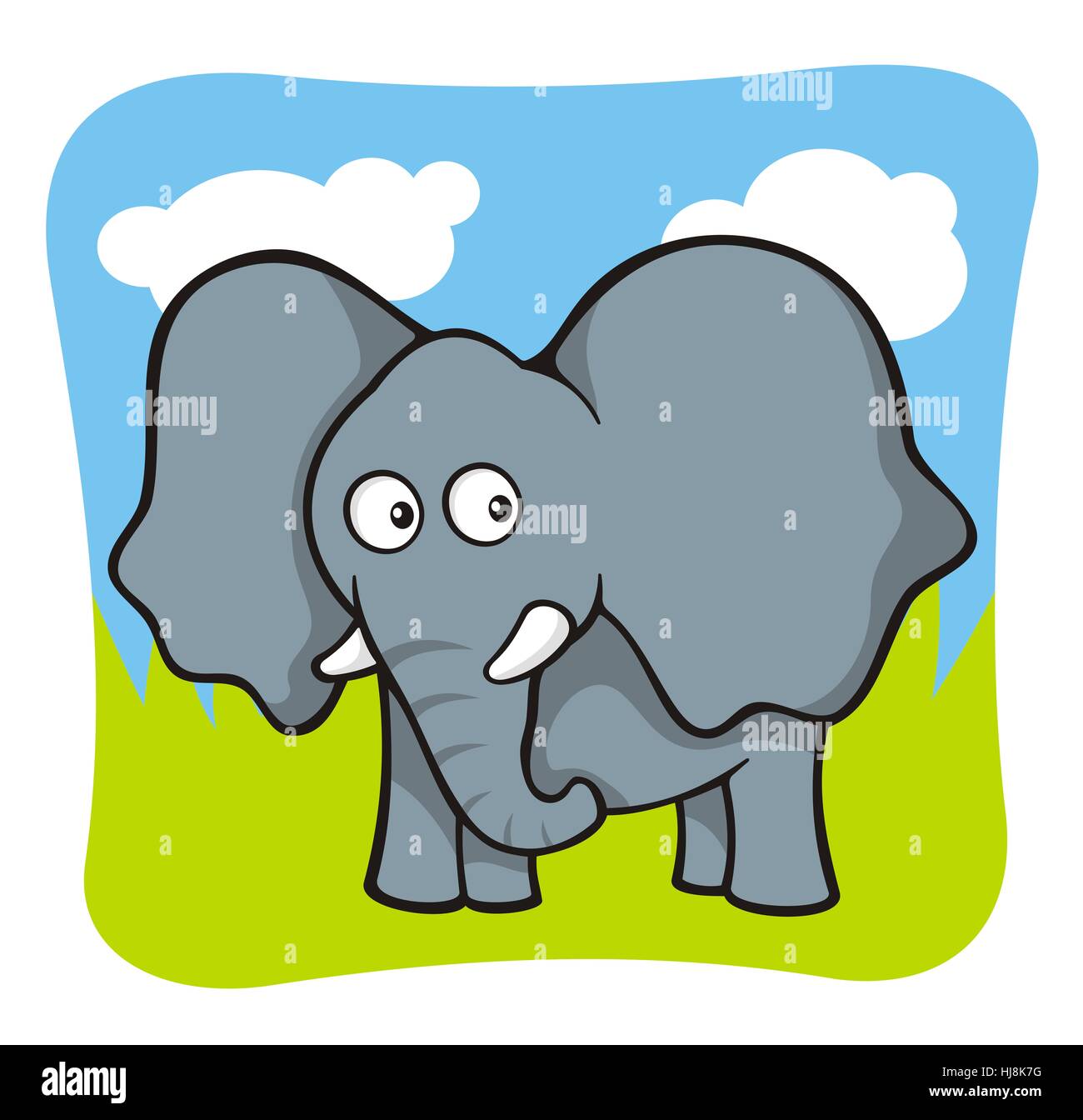 animal, elephant, look, glancing, see, view, looking, peeking, looking ...