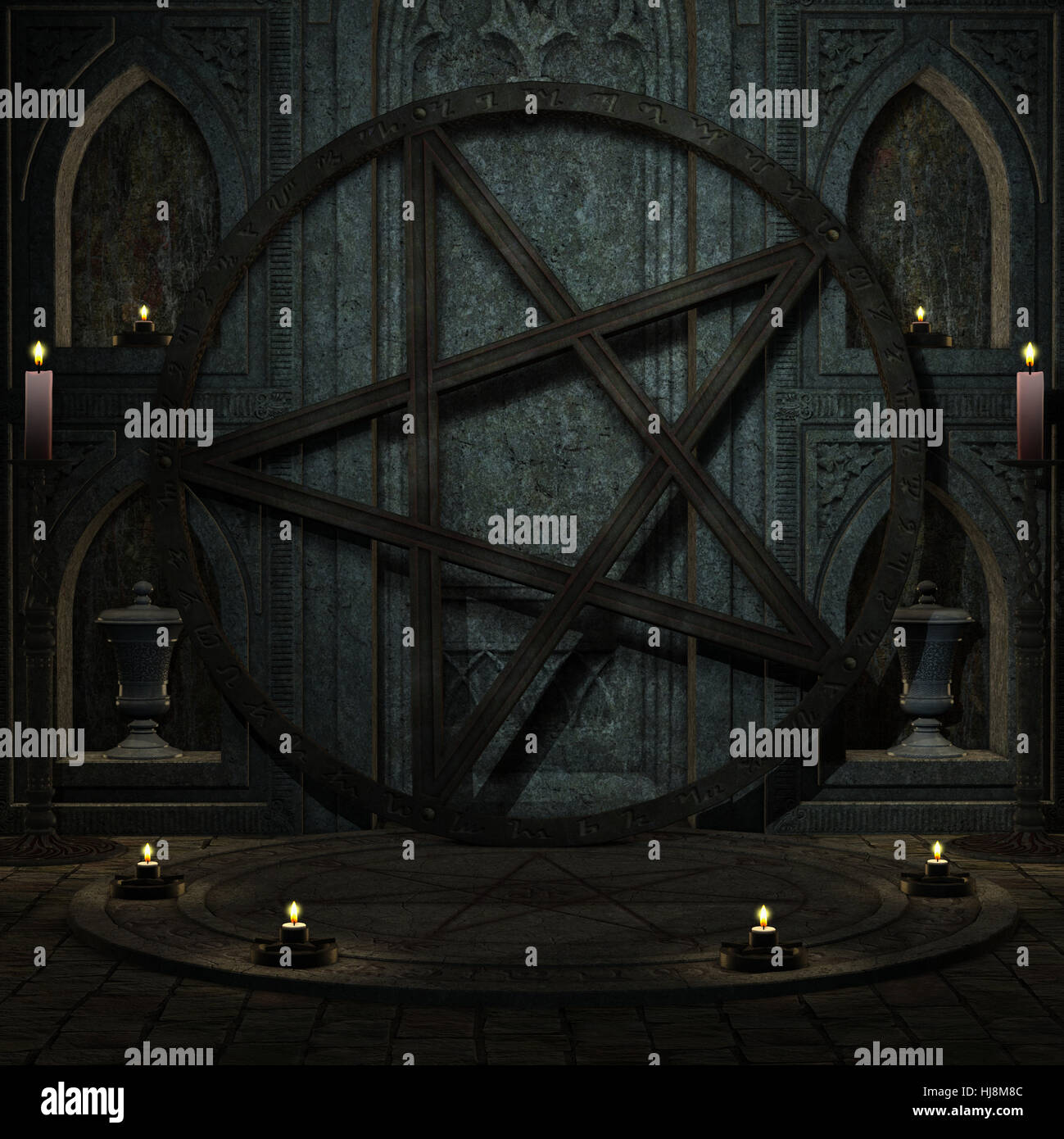 religion, culture, room, altar, illustration, square, dismal, cult, bad ...