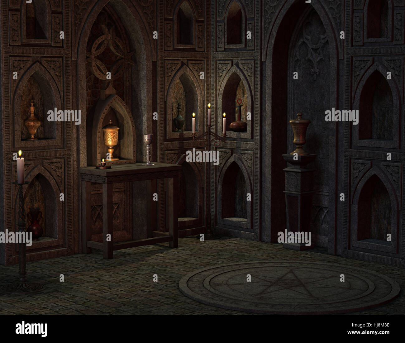 religion, culture, room, altar, illustration, square, dismal, cult, bad ...
