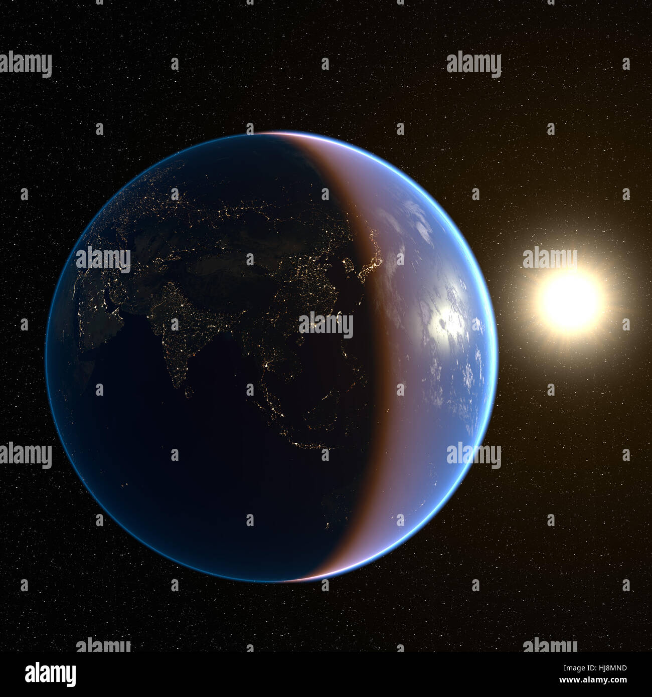 Satellite asia at night hi-res stock photography and images - Alamy