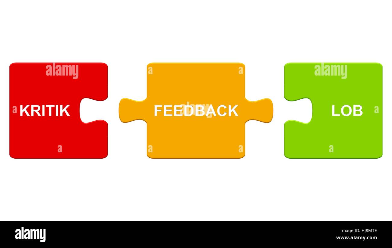 puzzle: feedback - praise & criticism Stock Photo - Alamy