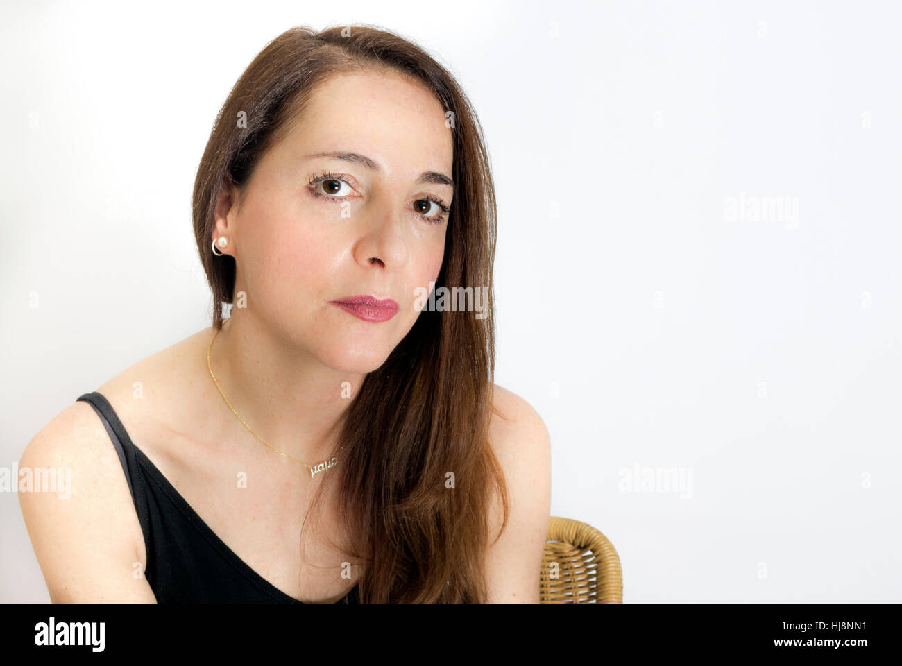 Woman Looking Sad Stock Photo - Alamy