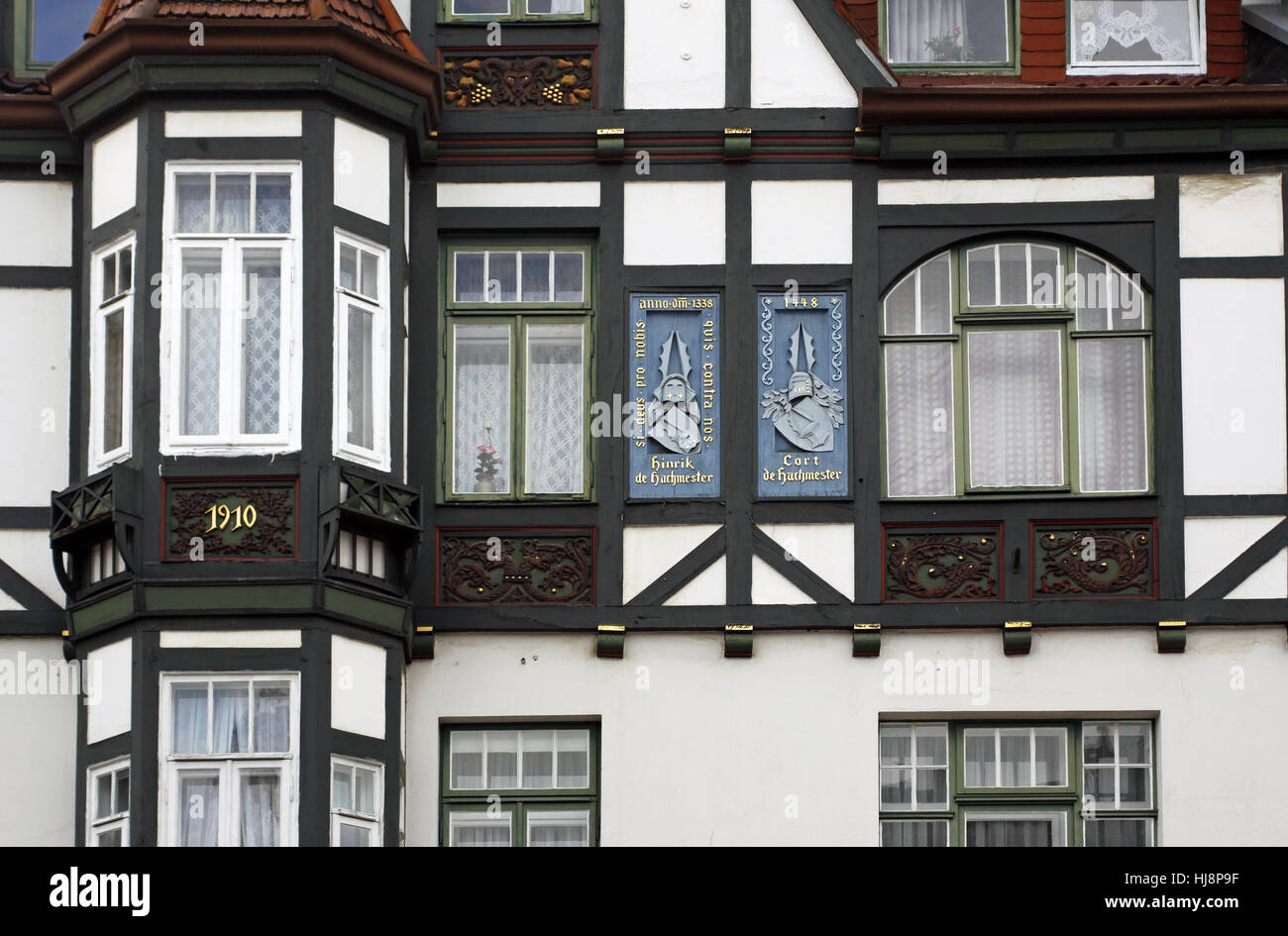 house, building, city, town, frame-work, germany, german federal ...
